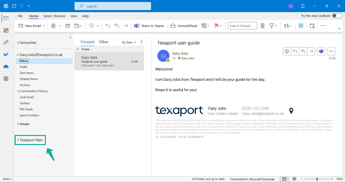 How to add a shared mailbox in Outlook | Texaport
