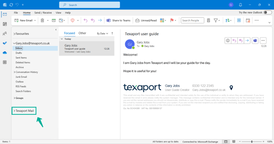 How to add a shared mailbox in Outlook | Texaport